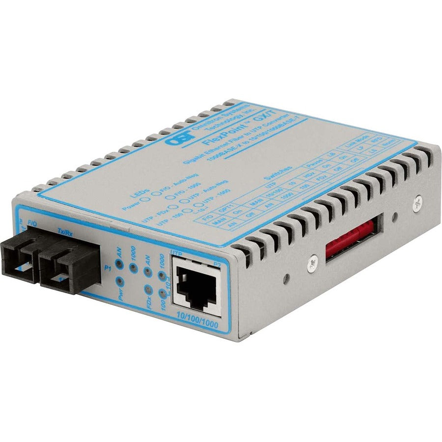 FlexPoint 10/100/1000 Gigabit Ethernet Fiber Media Converter RJ45 SC S – Tekmentum