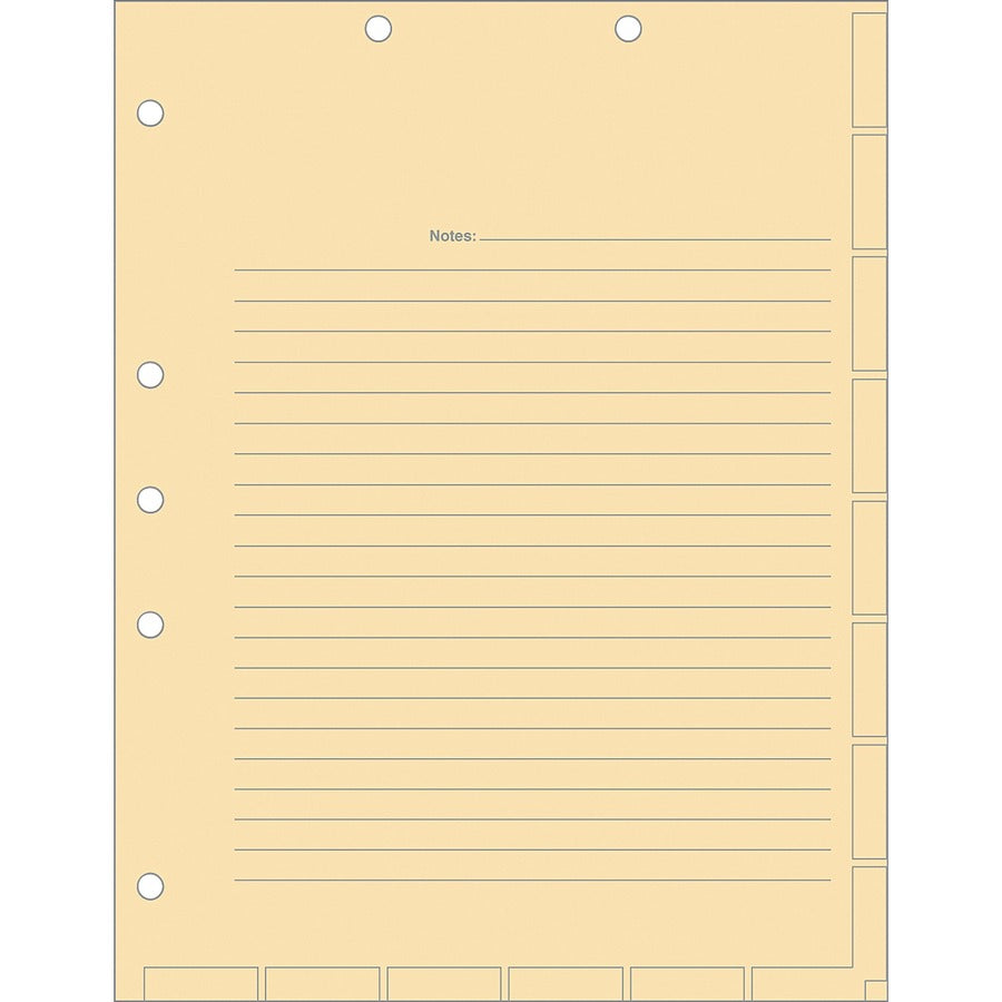 Tabbies 7-hole Manila Chart Divider Sheets – Tekmentum