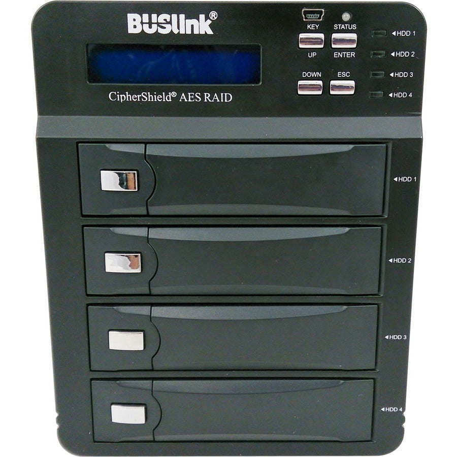 Buslink CipherShield 256-bit AES USB 3.0/eSATA 4-bay RAID Encrypted Ex ...
